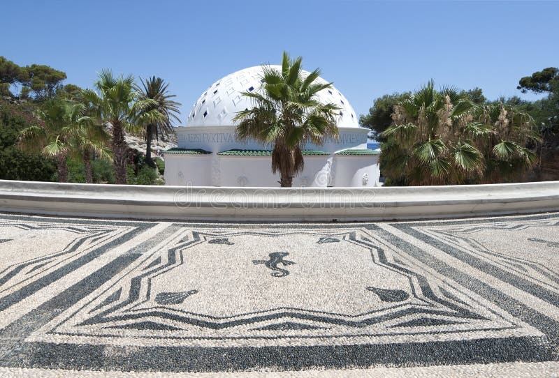 Kalithea Spa in Rhodes stock photo. Image of architecture - 121574380