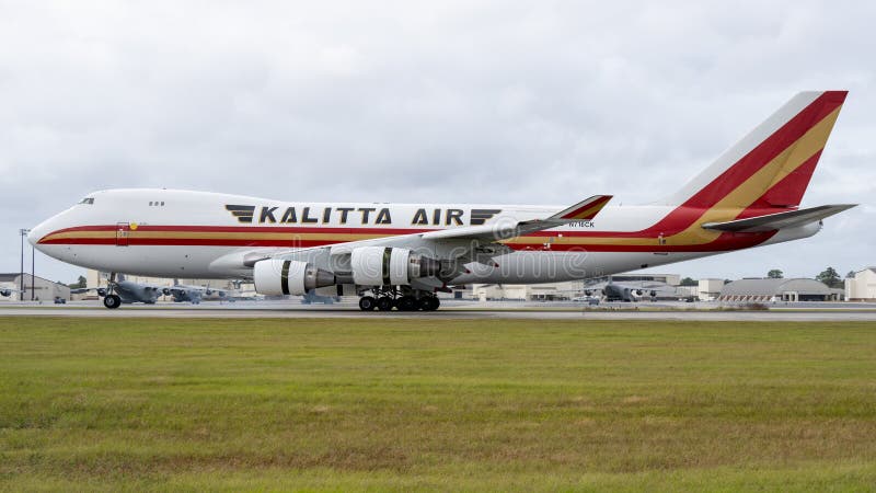 Kalitta Air Cargo Boeing 747 Plane on Runway Editorial Stock Image ...