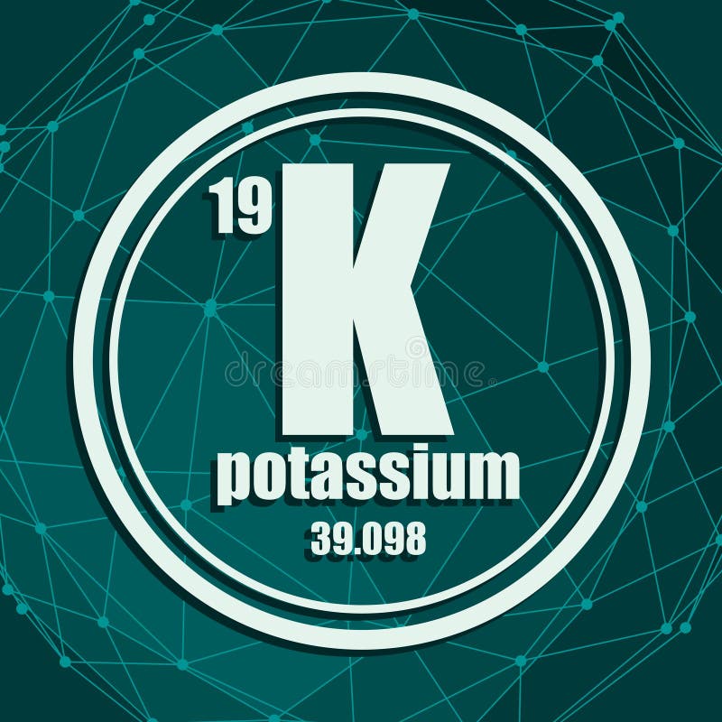 Kalium chemisch element vector illustratie. Illustration of ...