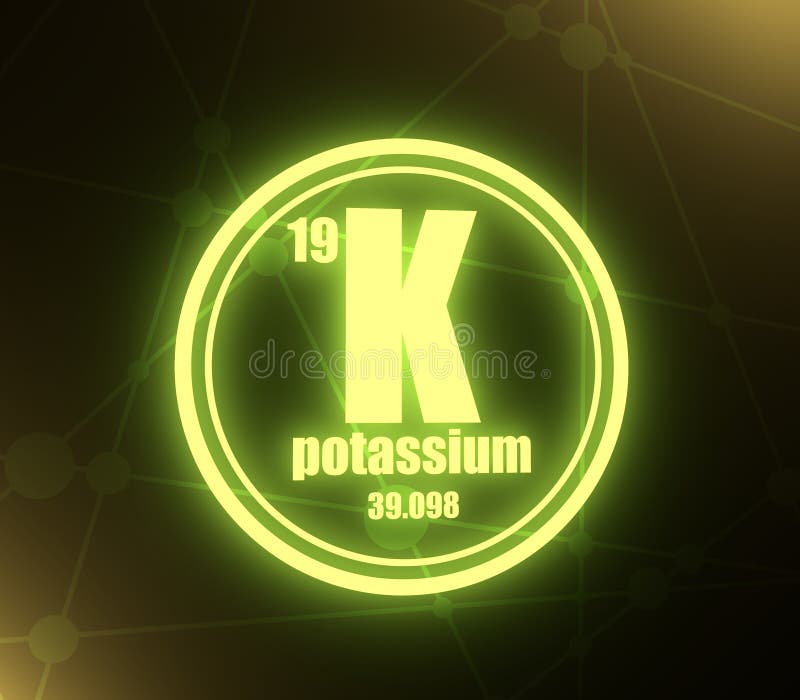 Kalium chemisch element vector illustratie. Illustration of ...