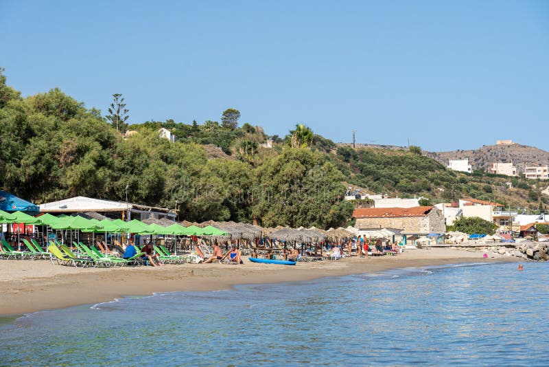 Kalives Beach on Crete, Greece Editorial Photography - Image of person ...