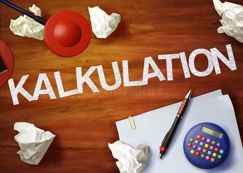 Kalkulation Desktop Memo Calculator Office Think Organize Stock Photo ...