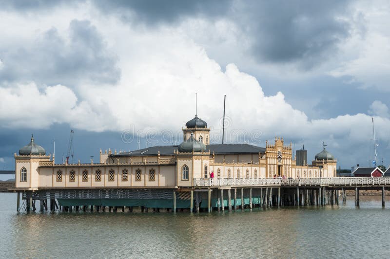 Varberg kallt badhus redaktionell fotografering för bildbyråer. Bild av ...