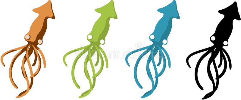 Kalmar vektor abbildung. Illustration von schwimmen, auslegung - 19849079