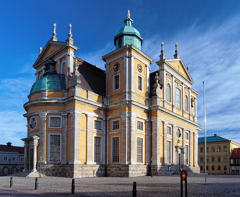 Sweden Kalmar Church Interior Stock Photo - Image of benches, church ...