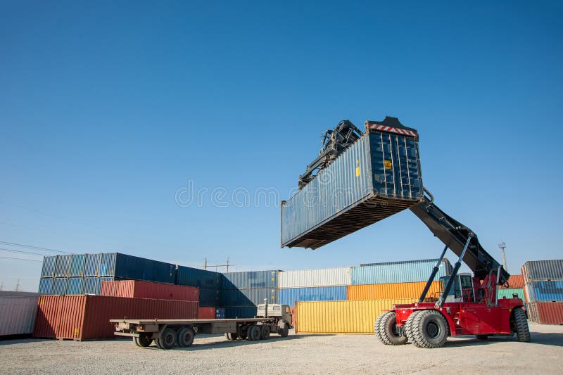 Kalmar Container Handler in a Working Process Stock Photo - Image of ...