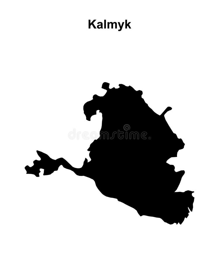 Kalmyk outline map stock vector. Illustration of region - 360650501