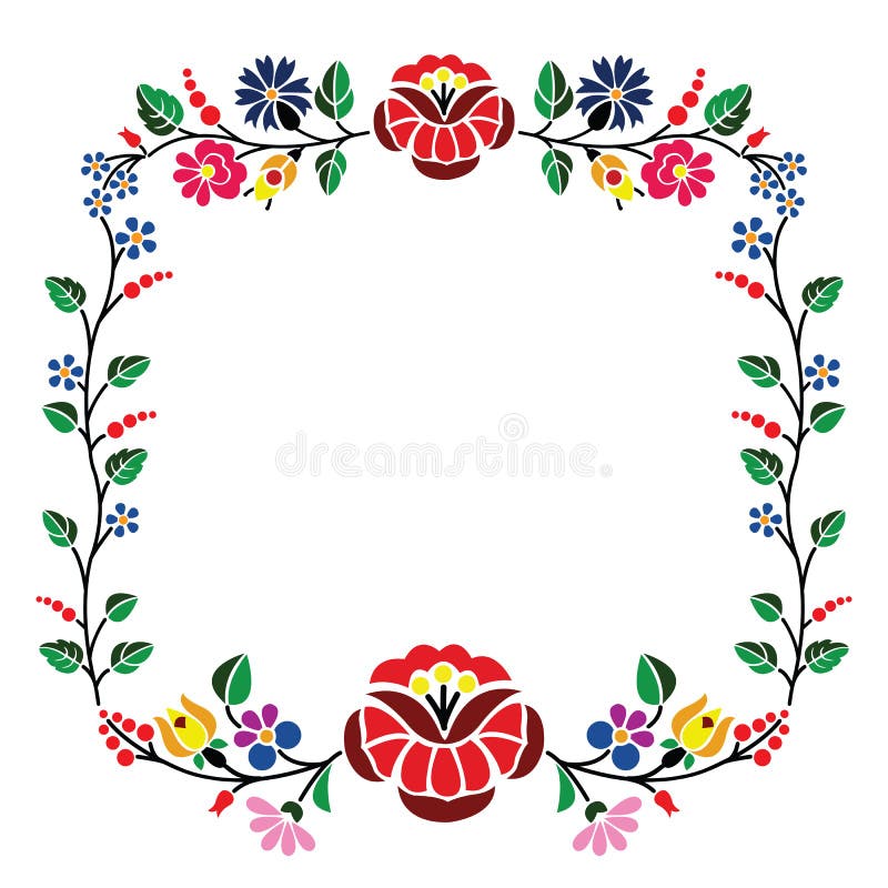 Kalocsai pattern stock vector. Illustration of fabric - 33815865