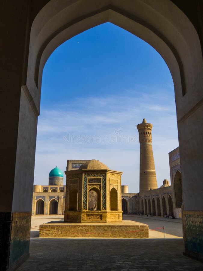 Kalon Mosque, Bukhara, Uzbekistan Stock Image - Image of landmark ...