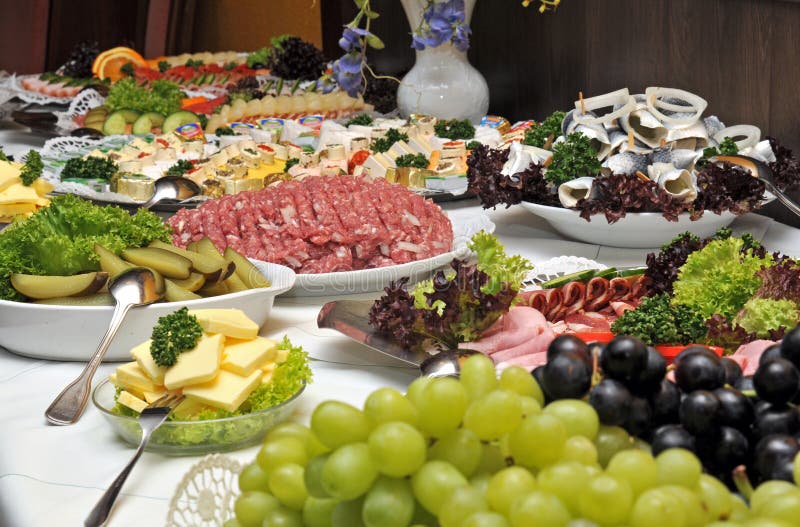 Kaltes Buffet stockbild. Bild von gaststätte, nahrung - 18209505