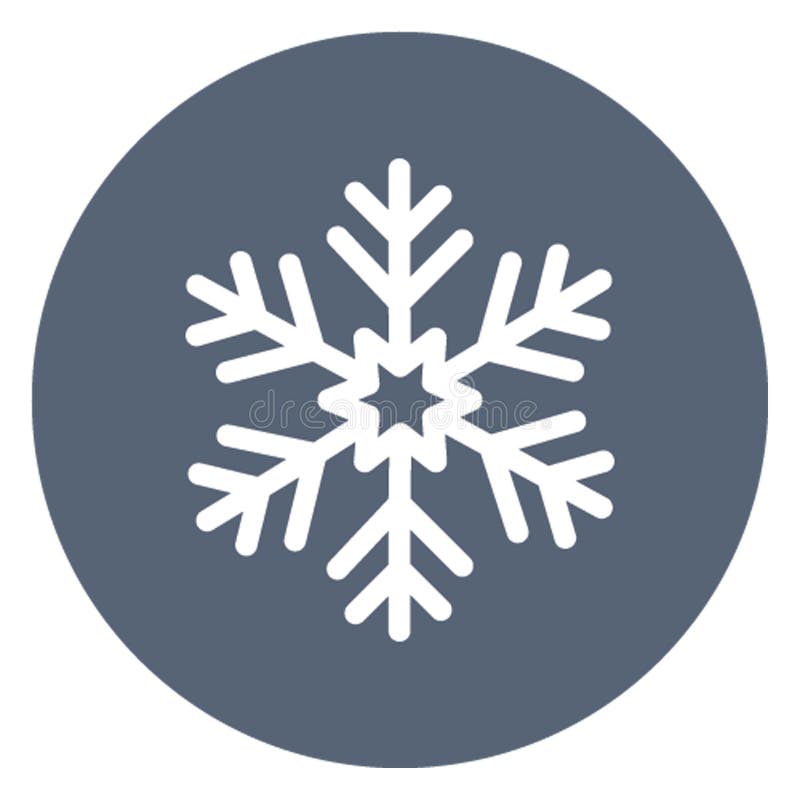 Kaltes, Schnee, Schneeflocken Icon Isolationaler Vektor-Icon, Der ...