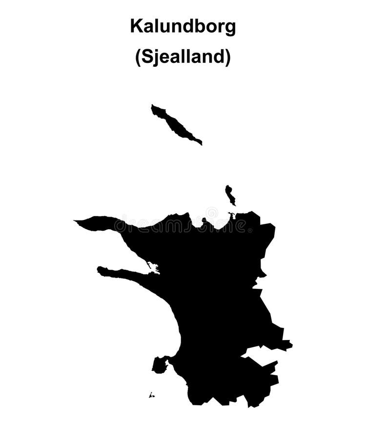 Kalundborg outline map stock vector. Illustration of geographic - 371639594