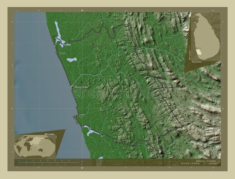 Kalutara, Sri Lanka. Wiki. Labelled Points of Cities Stock Illustration ...