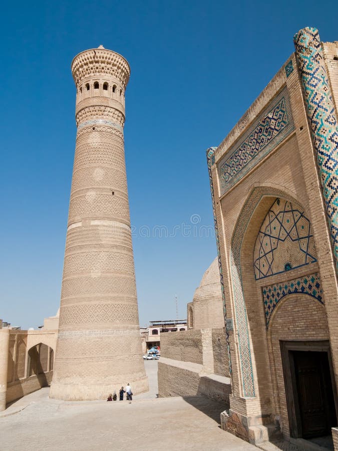 Kalyan Minaret and Madrasah in Bukhara, Uzbekistan Stock Image - Image ...
