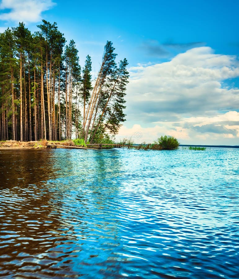 Kama river side. stock photo. Image of scenery, landscape - 114024000