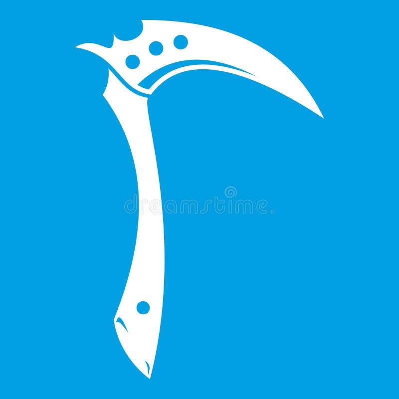 Kama weapon icon white stock vector. Illustration of china - 96358753