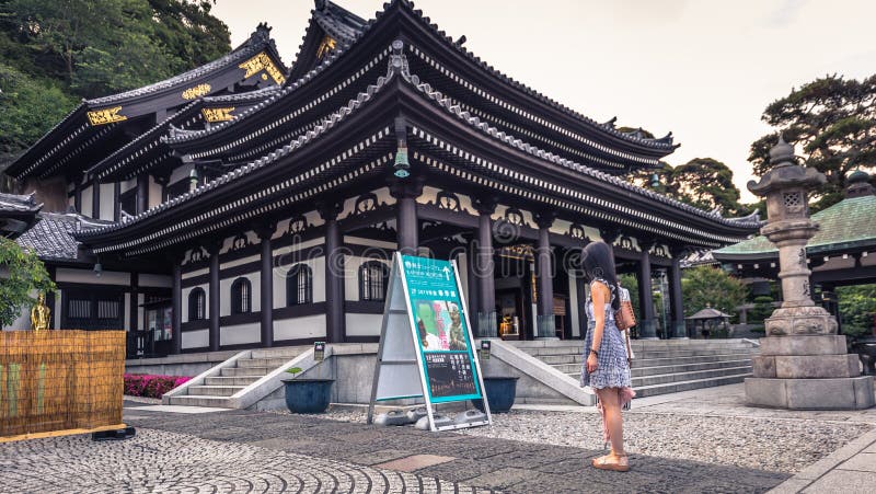 Kamakura - June 06, 2019: Main Hall of Hasedera Temple in Kamakura ...