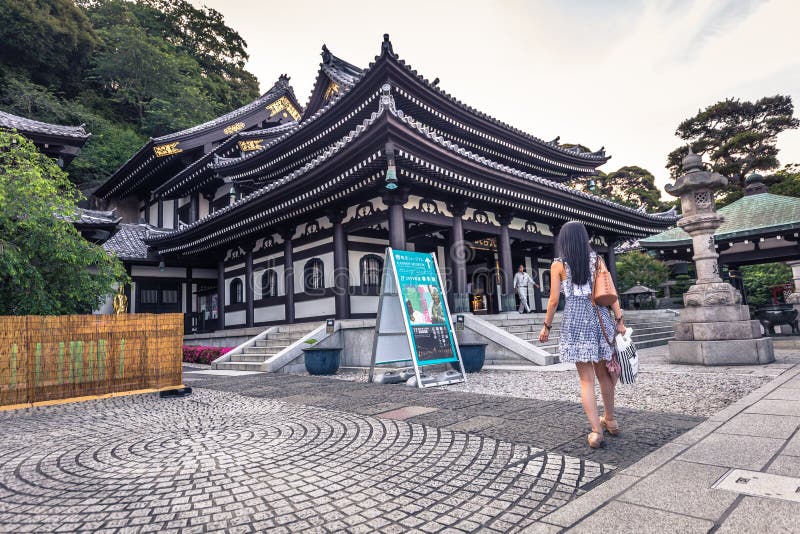Kamakura - June 06, 2019: Main Hall of Hasedera Temple in Kamakura ...