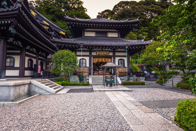Kamakura - June 06, 2019: Main Hall of Hasedera Temple in Kamakura ...