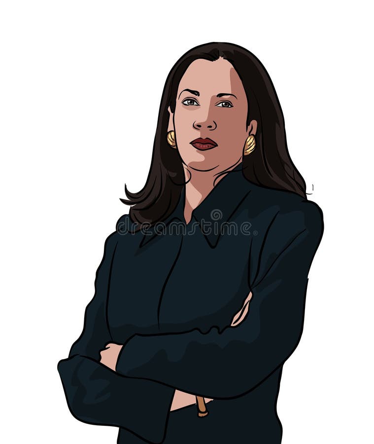 Kamala-Harris-illustration-isolated-on-white-background Editorial ...