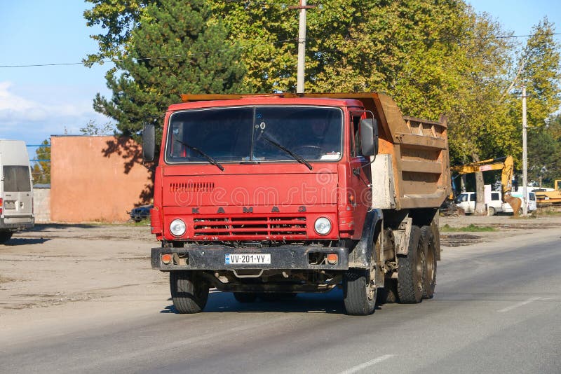 Kamaz 55111 editorial photo. Image of haulage, autumn - 243245091