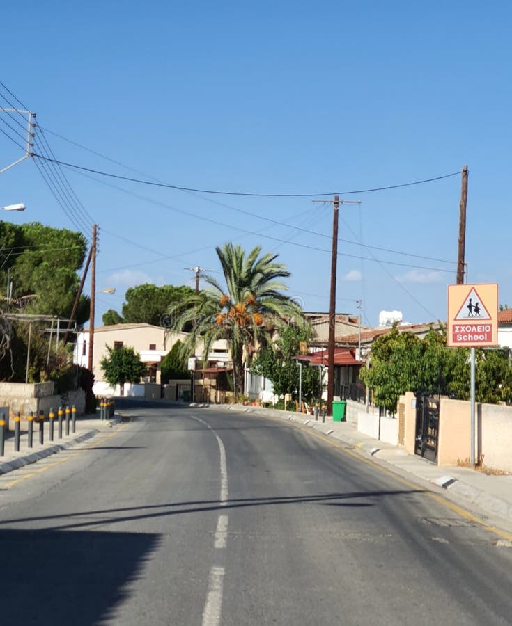 Kambia Village in Cyprus Island Stock Image - Image of road, downtown ...