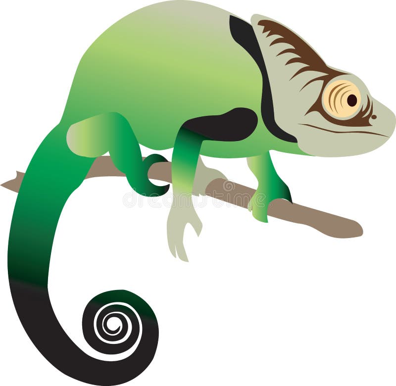 Tecknad filmkameleon vektor illustrationer. Illustration av utformning ...
