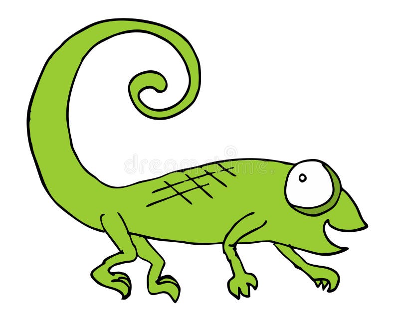 Rolig kameleont vektor illustrationer. Illustration av skämt - 23905437