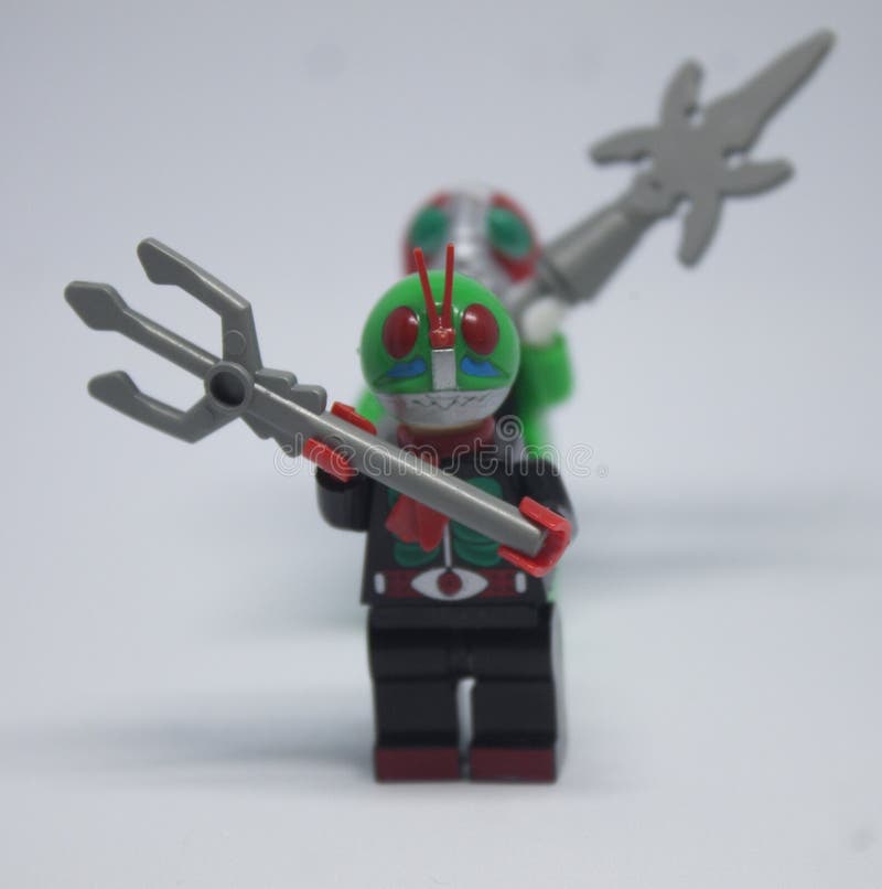Kamen Rider Mini Figure Lego Model Stock Photo - Image of lego, kamen ...