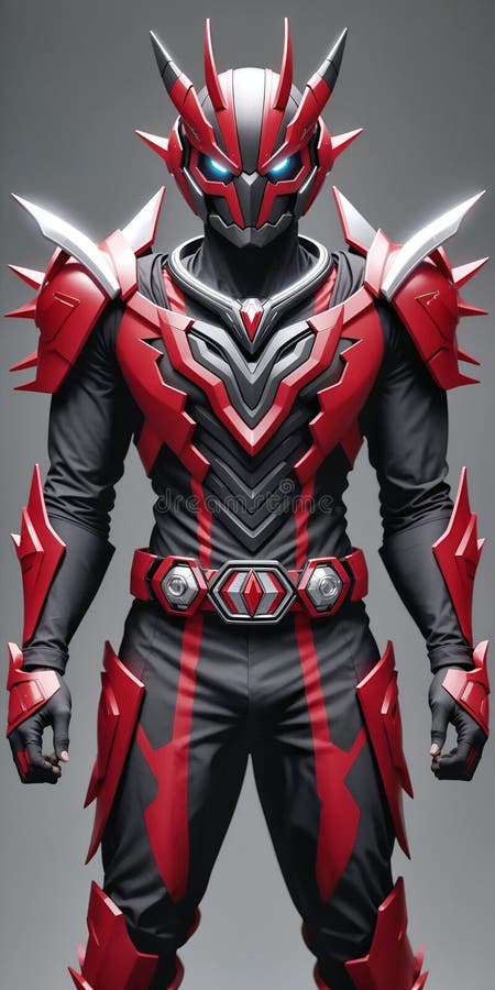 Kamen rider red devil stock illustration. Illustration of samurai ...