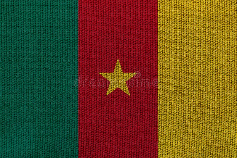 Kamerun Flag on the Background Texture. Concept for Designer Solutions ...