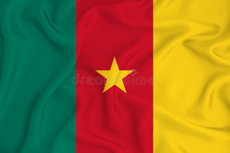 Kamerun Flag on the Background Texture. Concept for Designer Solutions ...