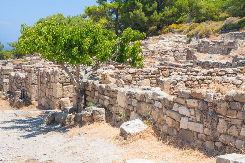Kamiros, Insel Von Rhodes Greece Stockfoto - Bild von mittelalterlich ...