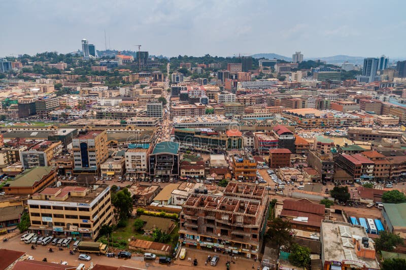 KAMPALA, UGANDA - MARCH 3, 2020: Aerial View of Kampala, Ugan Editorial ...