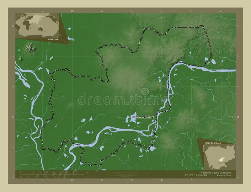 Kampong Cham, Cambodia. Wiki. Labelled Points of Cities Stock Photo ... Kampong Cham, Cambodia. Wiki. Labelled Points of Cities Stock Photo ...