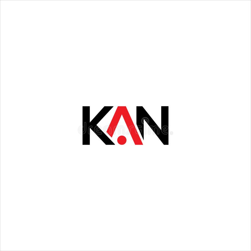 KAN Letter Monogram Initial Flat Unique Modern Flat Abstract Logo ...