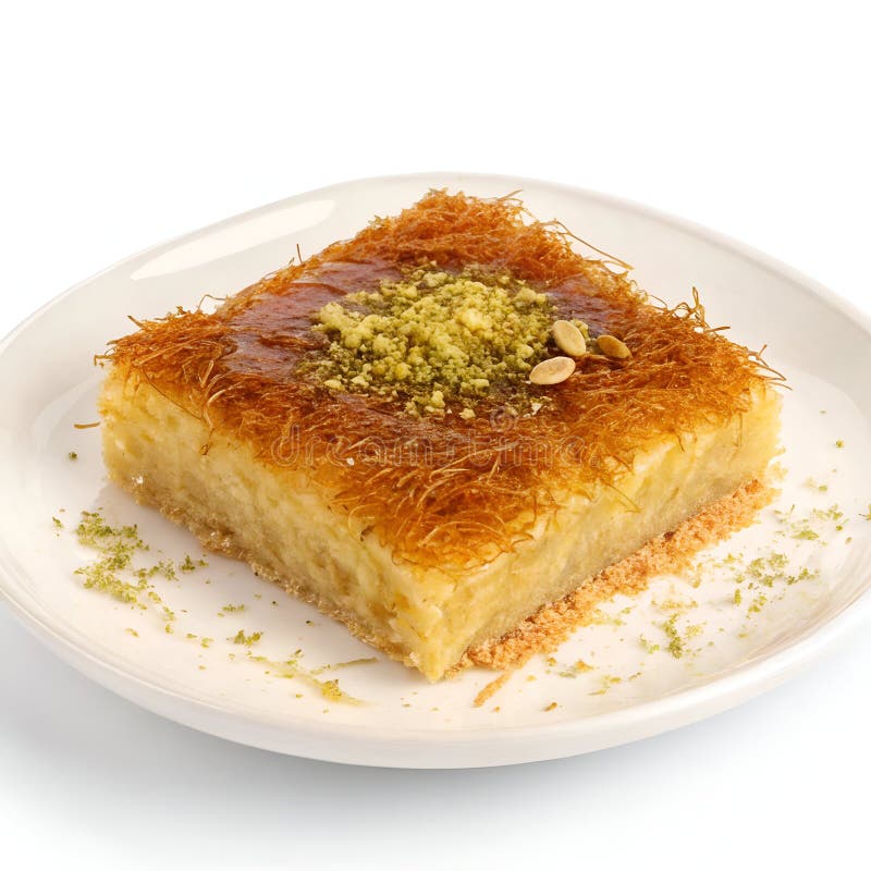 Kanafeh Isolated on White Background Stock Illustration - Illustration ...