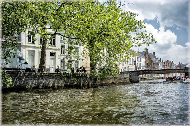 De Kanalen Van Kneuzingen in België Stock Foto - Image of boot, benelux ...