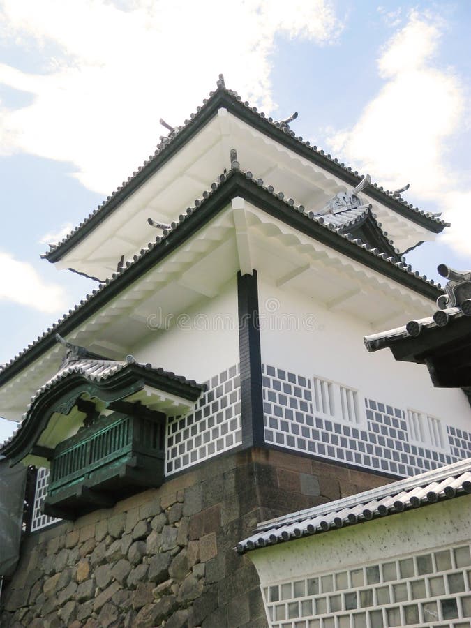 Kanazawa Castle Defense Tower Stock Image - Image of tactical, military ...