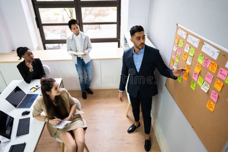Kanban White Board Task Plan Stock Image - Image of diverse, board ...