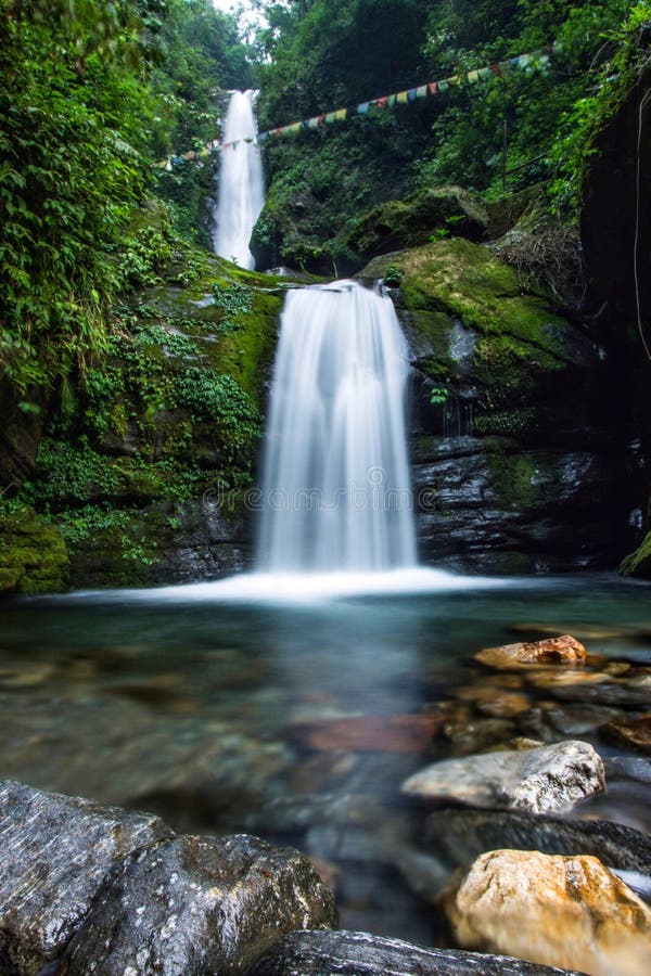 Kanchenjunga Waterfall, Sikkim India Stock Photo - Image of waterfall ...