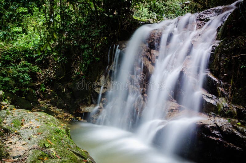 The Kanching Waterfall of Malaysia Stock Image - Image of natural ...