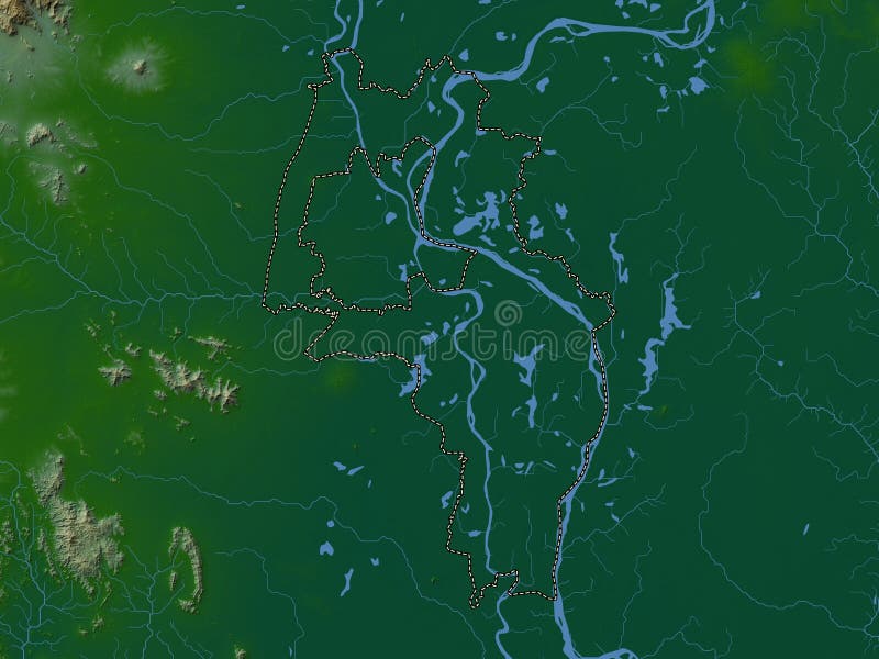 Kandal, Cambodia. Physical. No Legend Stock Photo - Image of land ...