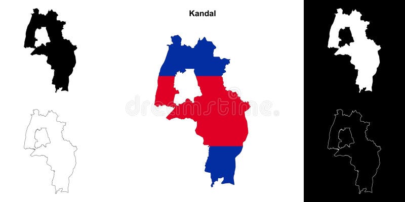 Kandal outline map stock vector. Illustration of detailed - 323759391