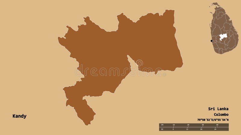 District map of Sri Lanka stock vector. Illustration of border - 146698344