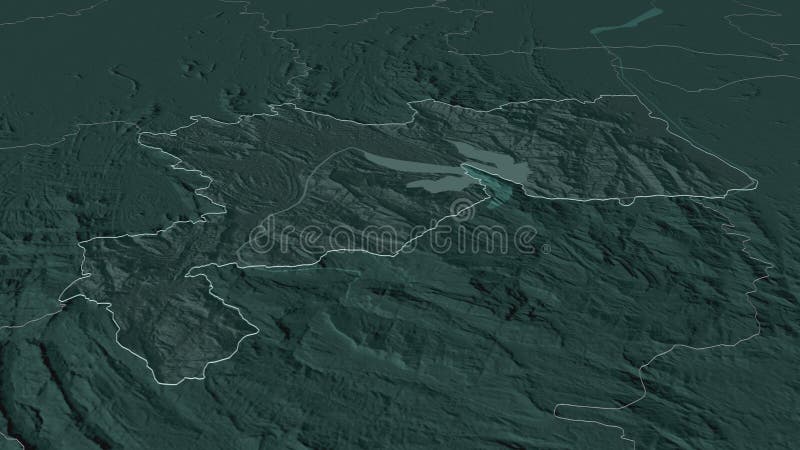 Kandy, Sri Lanka - Outlined. Administrative Stock Illustration ...