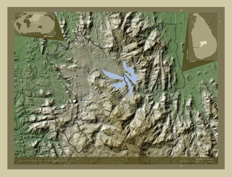 Kandy, Sri Lanka. Wiki. Labelled Points of Cities Stock Illustration ...