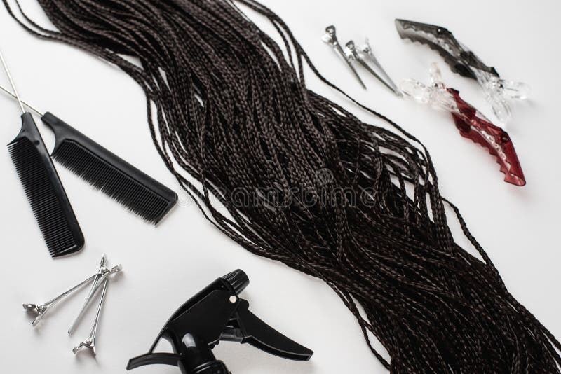 Kanekalon. Colored Artificial Strands of Hair. Material for Plaiting ...