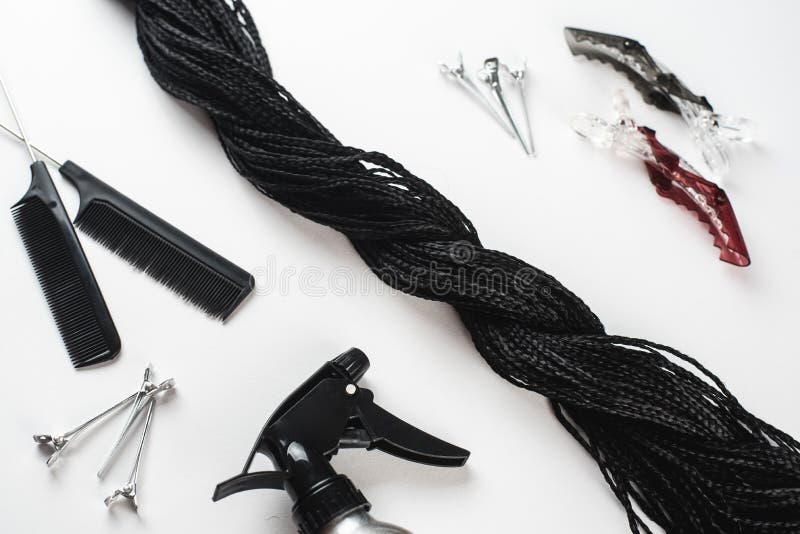 Kanekalon. Colored Artificial Hair Strands. Synthetic Hair Materials ...