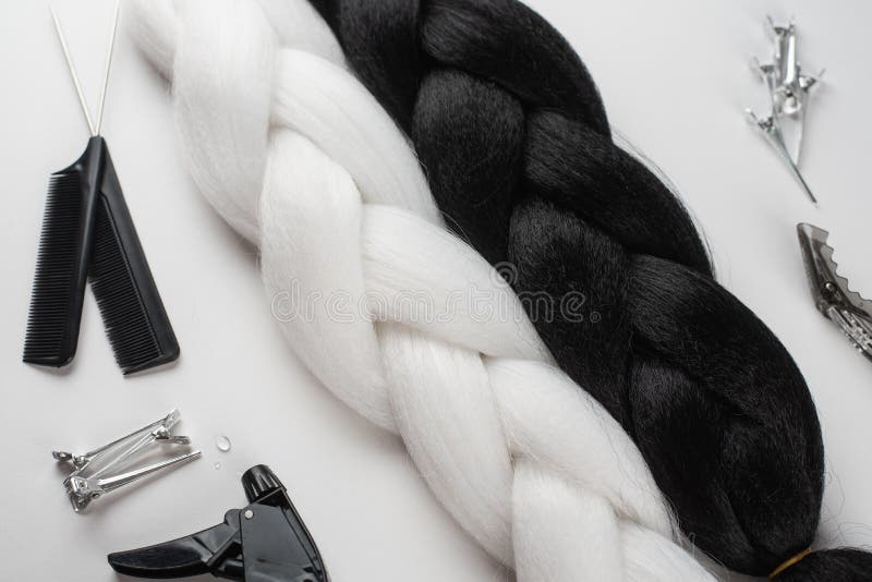 Kanekalon. Colored Artificial Strands of Hair. Material for Plaiting ...